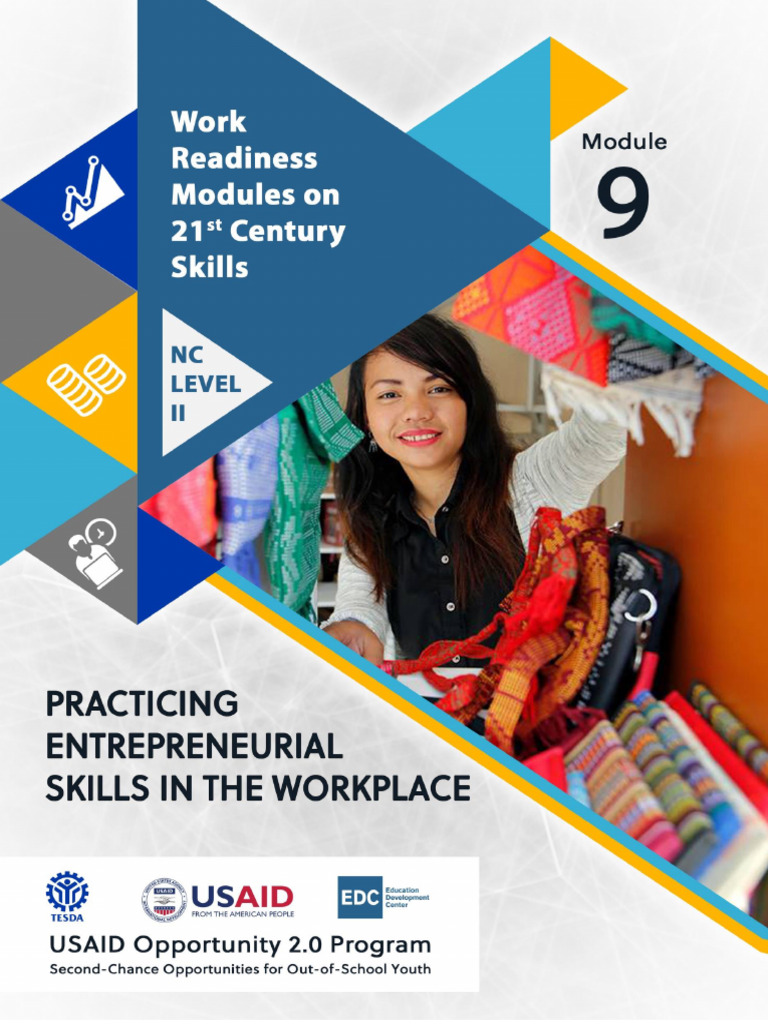 Module 9 - NC II - Practicing Entrepreneurial Skills in The Workplace - Training Version 9 | PDF ...