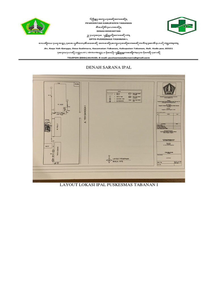 Denah Sarana Ipal | PDF