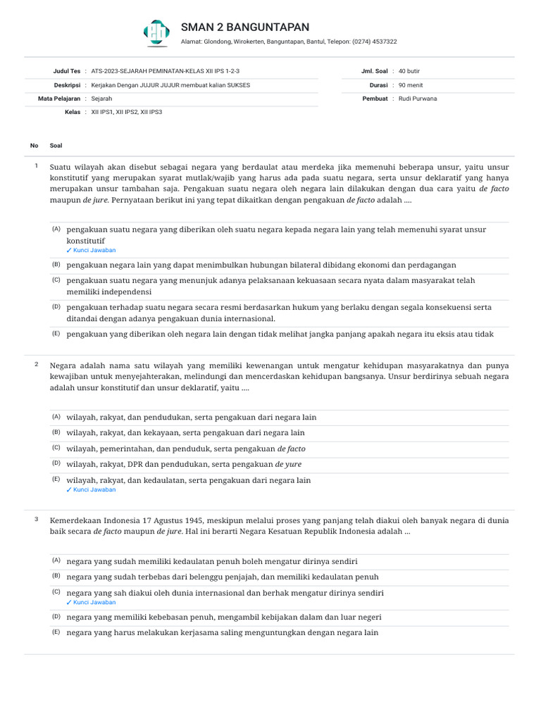 Ats-2023-Sejarah Peminatan-Kelas Xii Ips 1-2-3 - Sman 2 Banguntapan ...