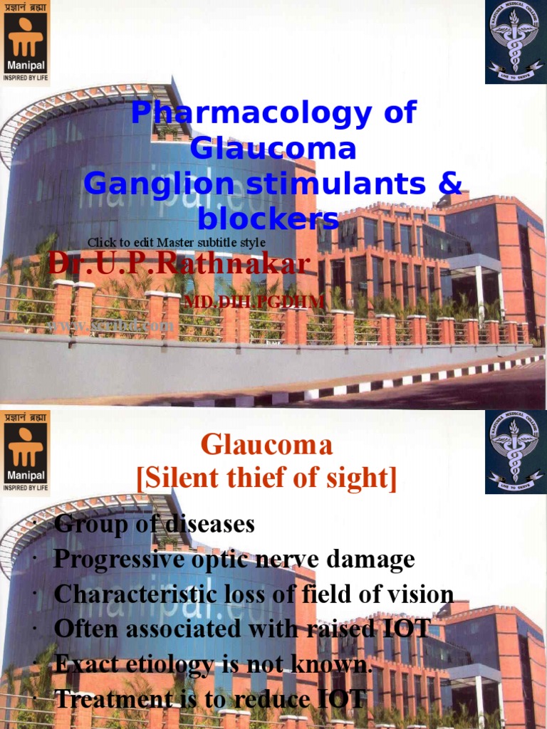 Pharmacology Of Cholinergic System 5 Glaucoma Pdf Glaucoma