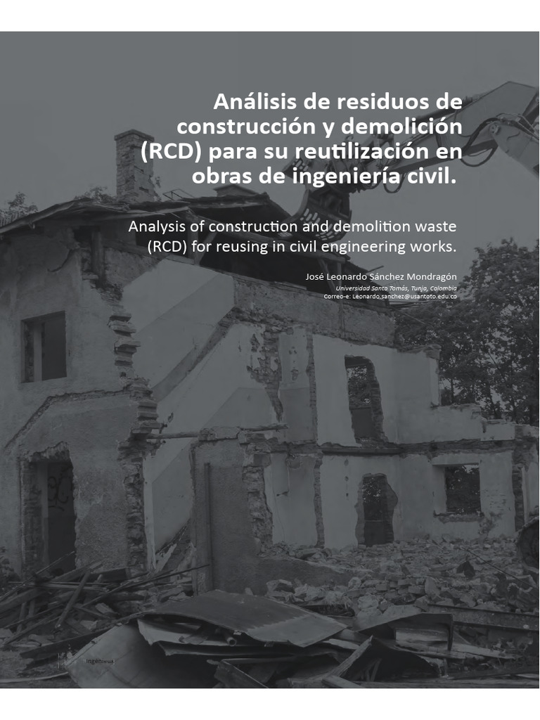 Analisis de RCD para Reuso en Obras Civiles | PDF