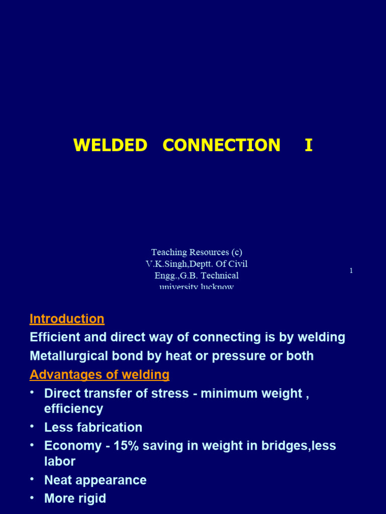 Welded Connection | PDF | Construction | Welding