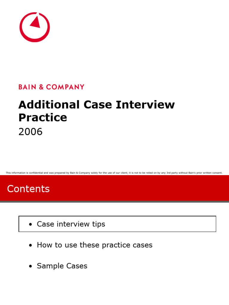 Bain Case Interview Preparation Guide | PDF | Profit (Economics) | Retail