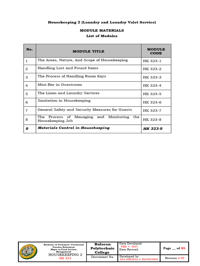 Housekeeping Materials Control Overview | PDF | Inventory | Economies