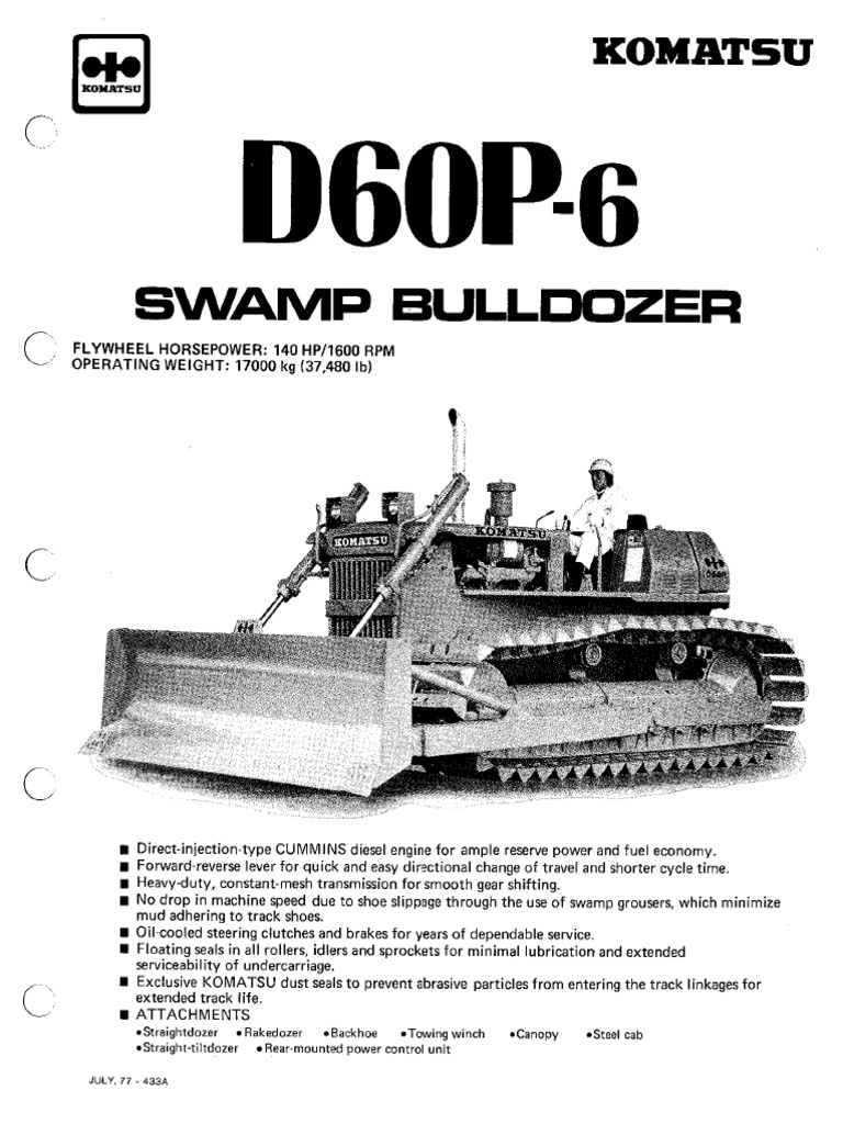 Komatsu D60P 6 140HP | PDF