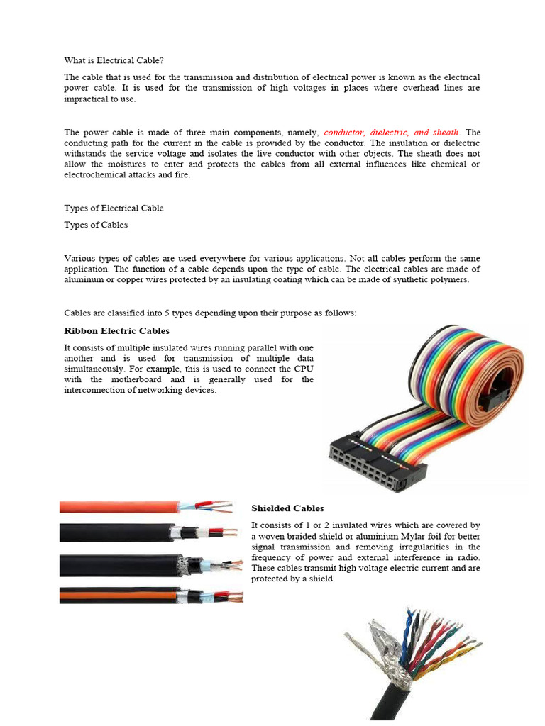 Cable Pdf Insulator Electricity Hdmi