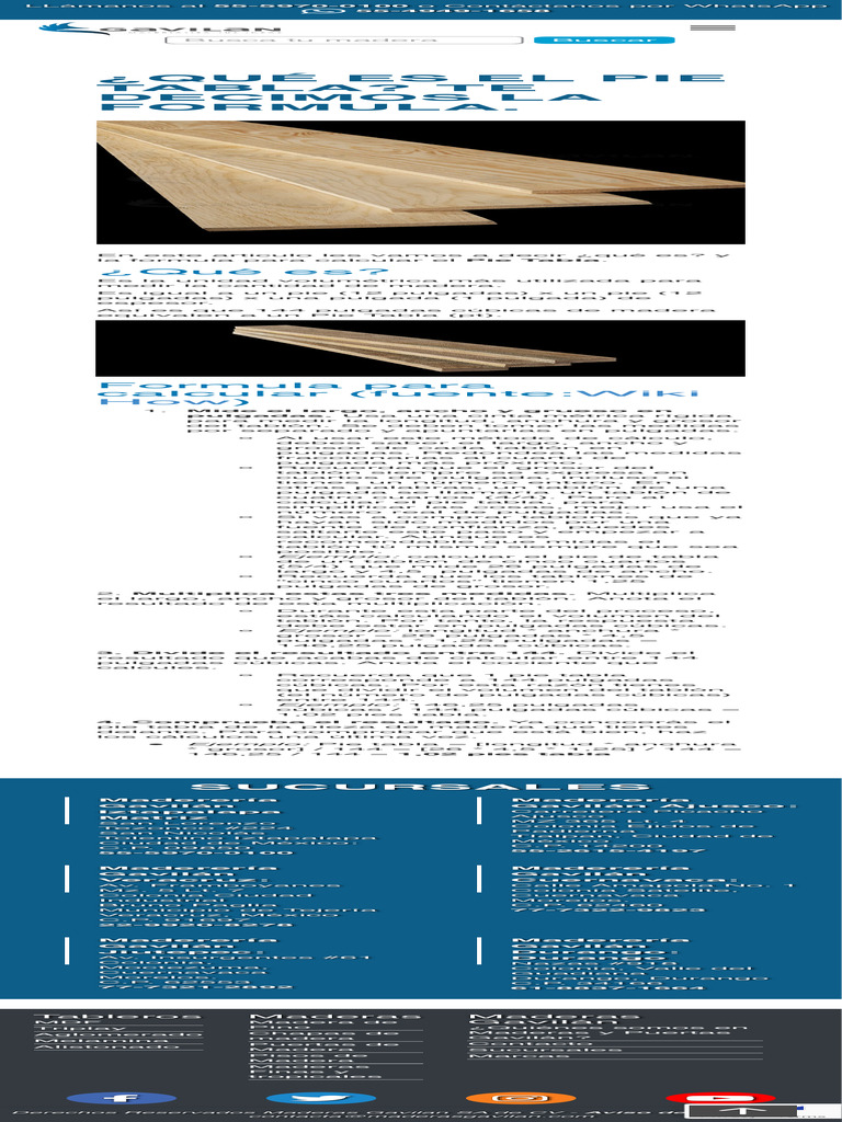 ¿Qué Es El Pie Tabla Te Decimos La Formula. - Ma | PDF | Pulgada ...