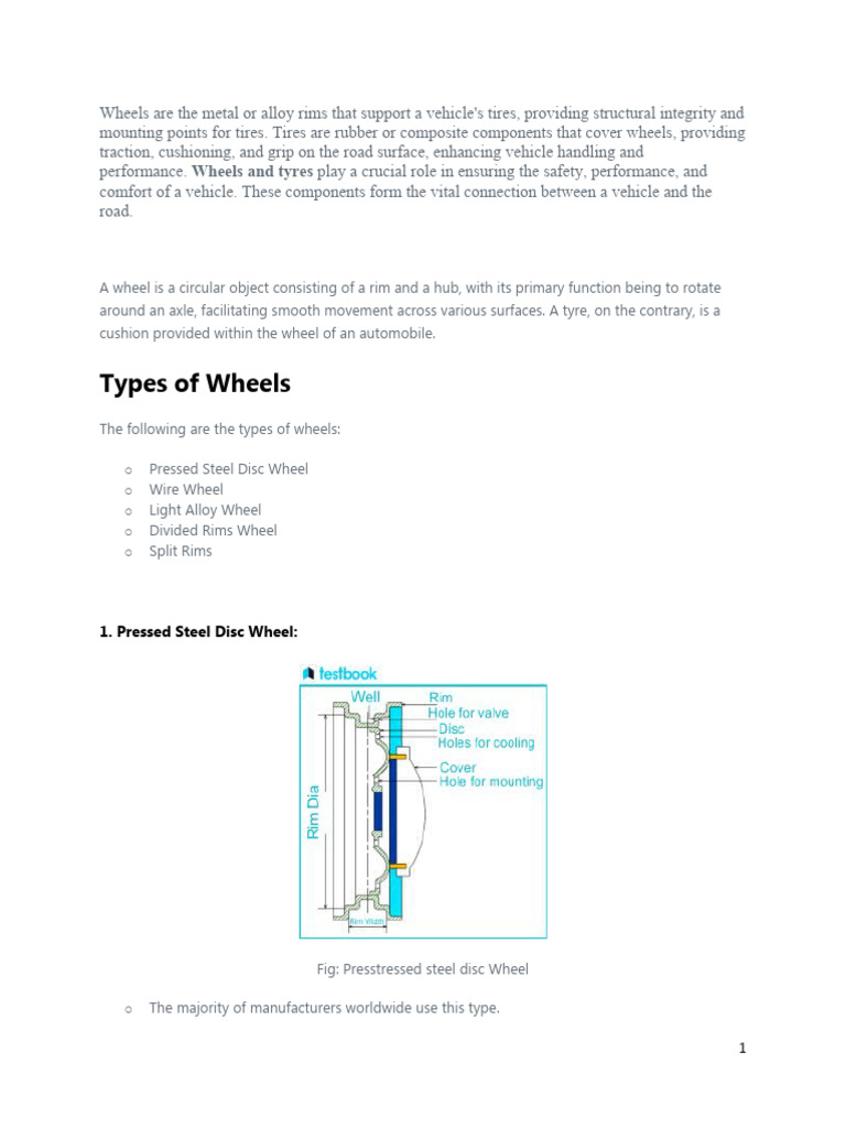 Wheels and Tyres | PDF | Tire | Wheel
