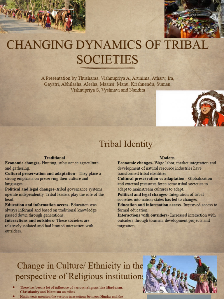 Changing Dynamics of Tribal Societies - GRP1 | PDF | Marriage | Tribe