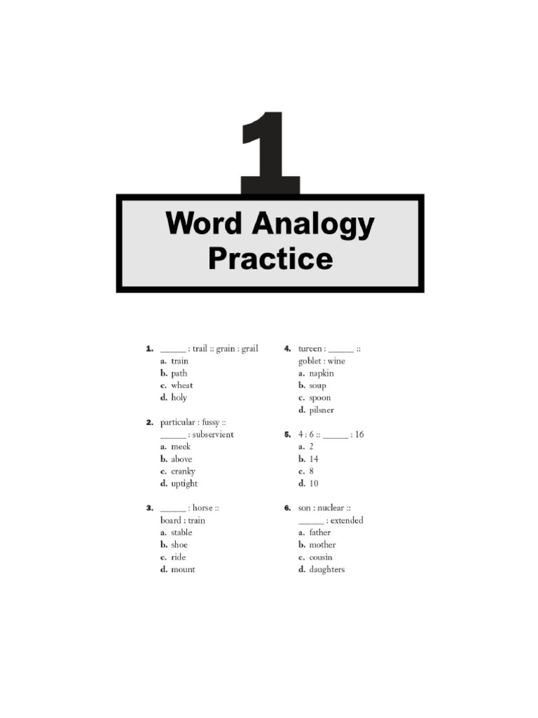 Word Analogy | PDF