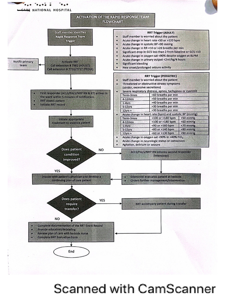 RRT Activation Flowchart | PDF