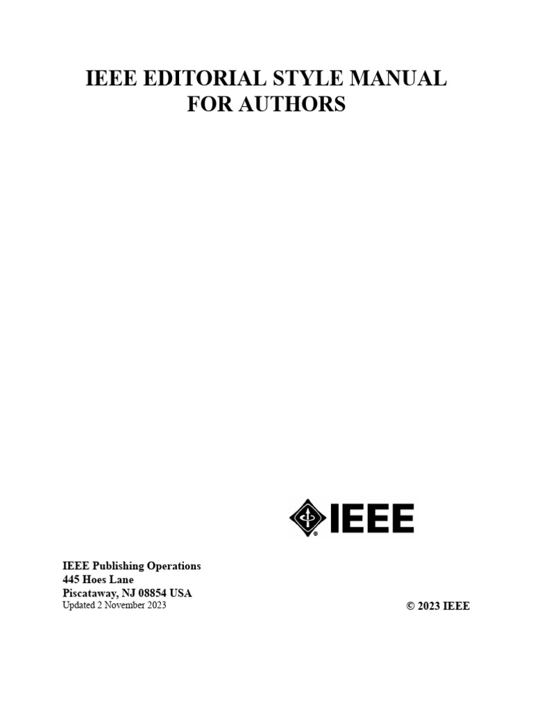 IEEE Editorial Style Manual For Authors | PDF | Editing | Theorem