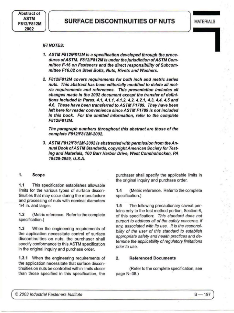 Abstract of ASTM F812 F812M 2002 | PDF | Fracture | Physical Sciences