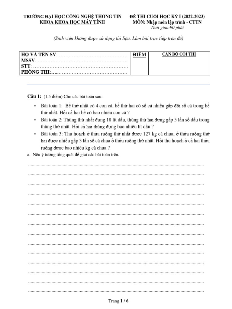 IT001.Dethi - CK.2023.CTTN 1 | PDF