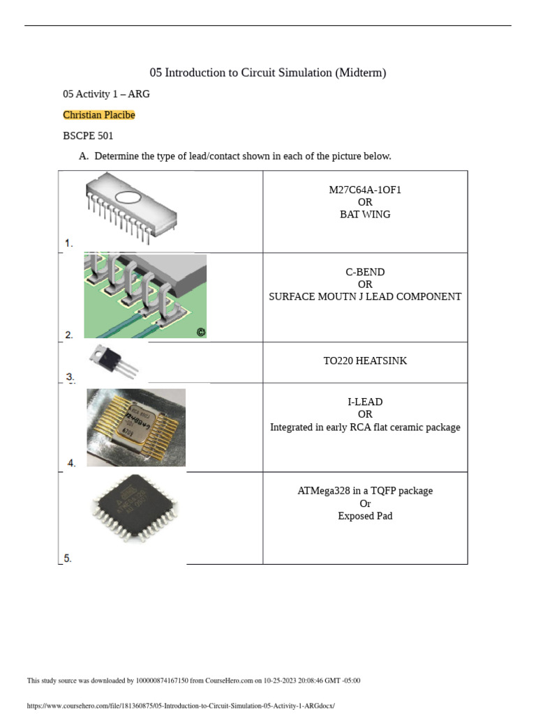 05 Introduction To Circuit Simulation 05 Activity 1 ARG | PDF | Computer Engineering | Electronics