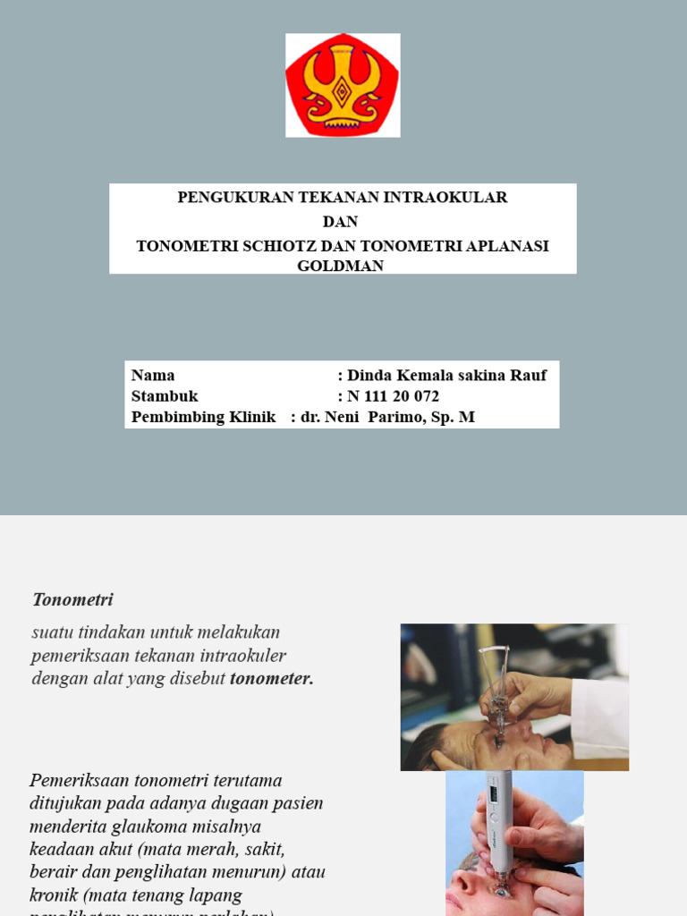 Pengukuran Tekanan Intraokular | PDF