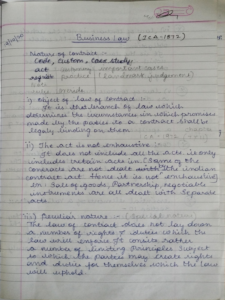 ICA - 1872 Running Notes | PDF