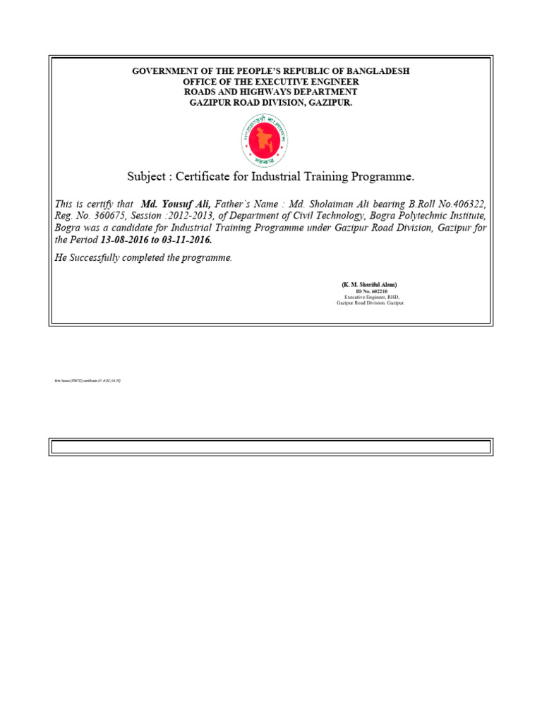 Certificate Training | PDF