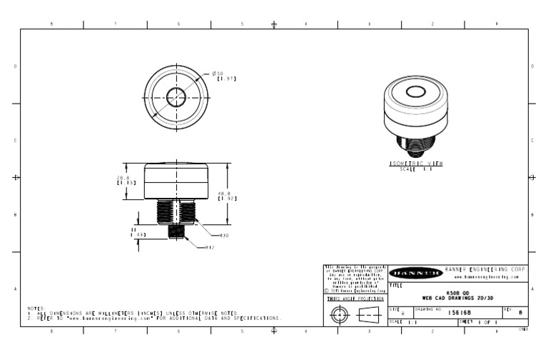 Banner K50B CAD Drawing | PDF