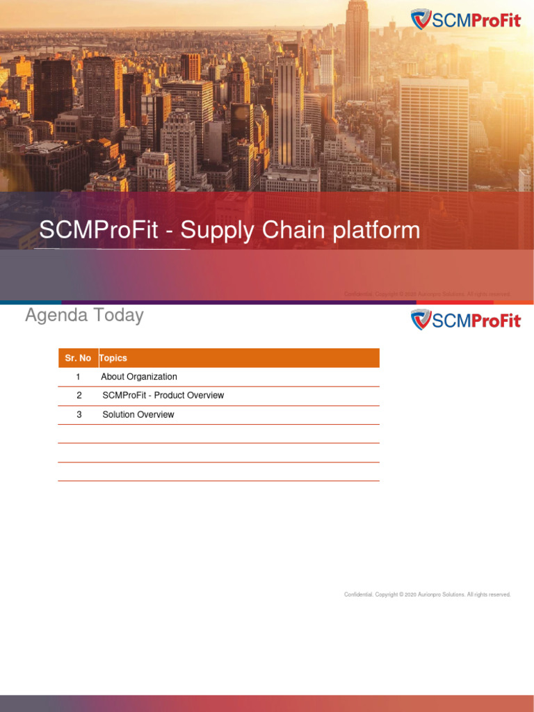 SCMProFit - Product Overview | PDF | Warehouse | Supply Chain Management