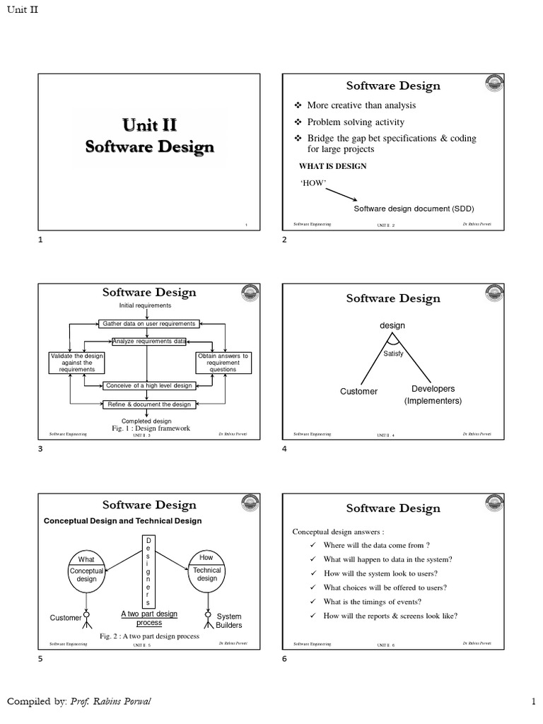 UNIT - 2 - Software Design at CSJMU - 6 Slides Hanouts | PDF | Top Down And Bottom Up Design ...