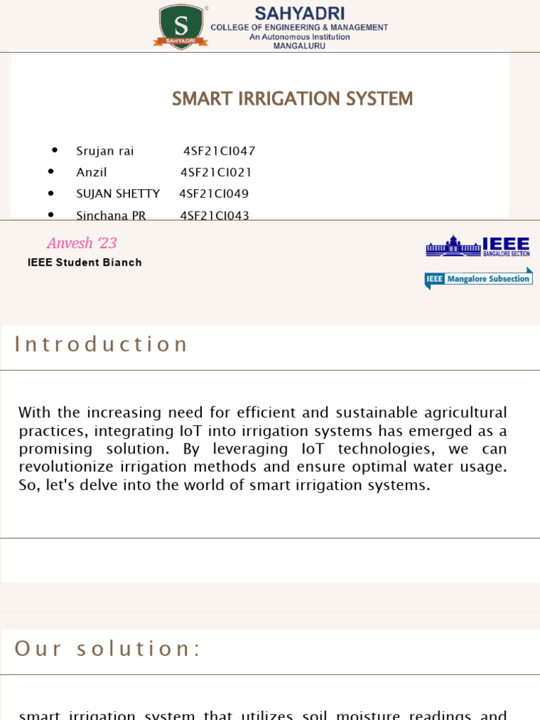 Smart Irrigation Ieee | PDF | Internet Of Things | Agriculture