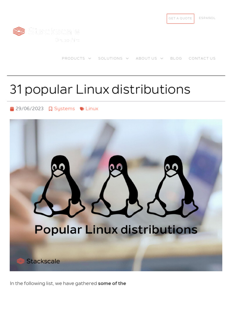 31 Popular Linux Distributions | PDF | Linux | Linux Distribution