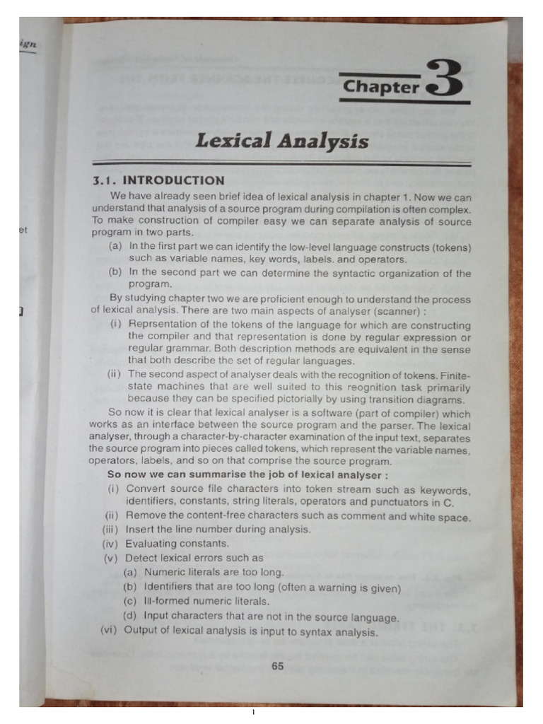 AK PANDEY BOOK COMPILER DESIGN CHAPTER 3 BTech CSe Aktu | PDF