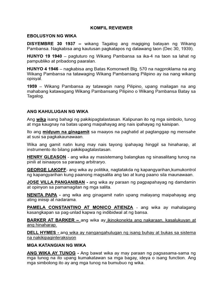 Komfil Reviewer | PDF Komfil Reviewer | PDF