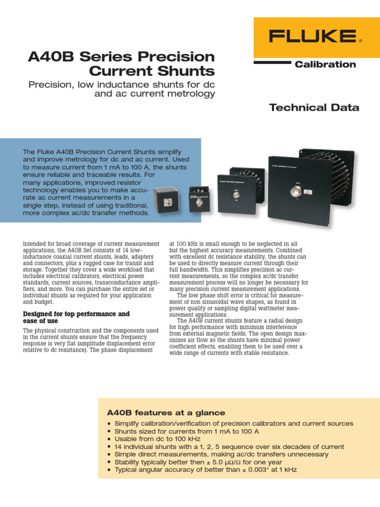 Shunt Fluke | PDF | Alternating Current | Computer Engineering