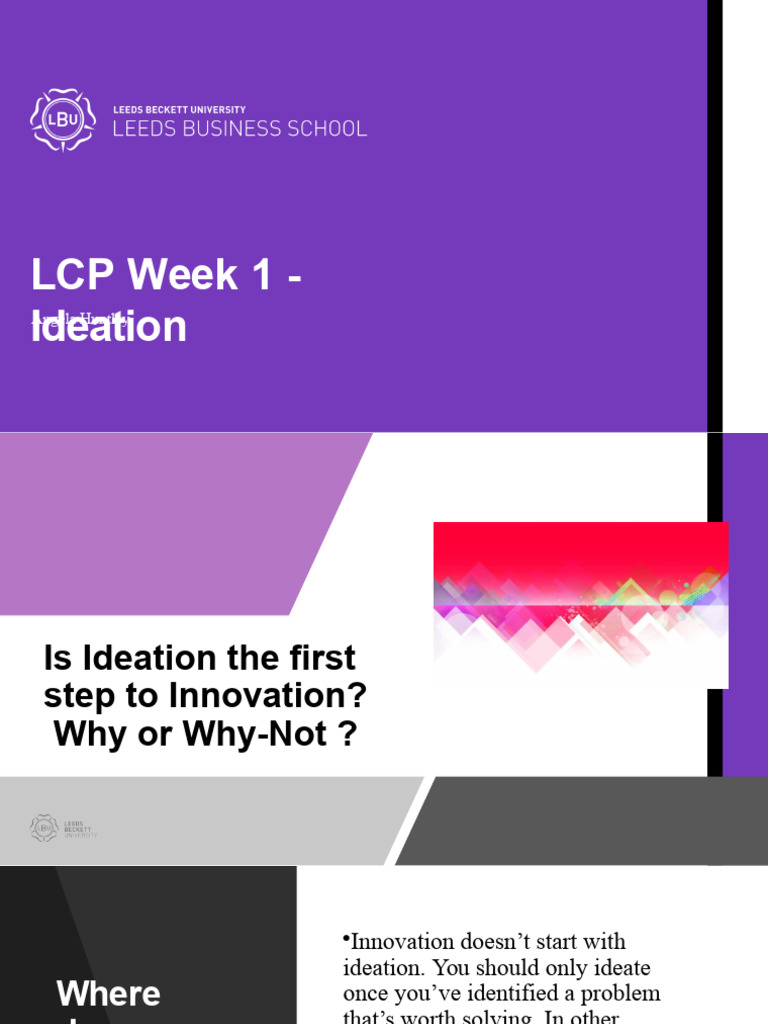 Session 1 LCP Ideation | PDF | Innovation | Profit (Economics)