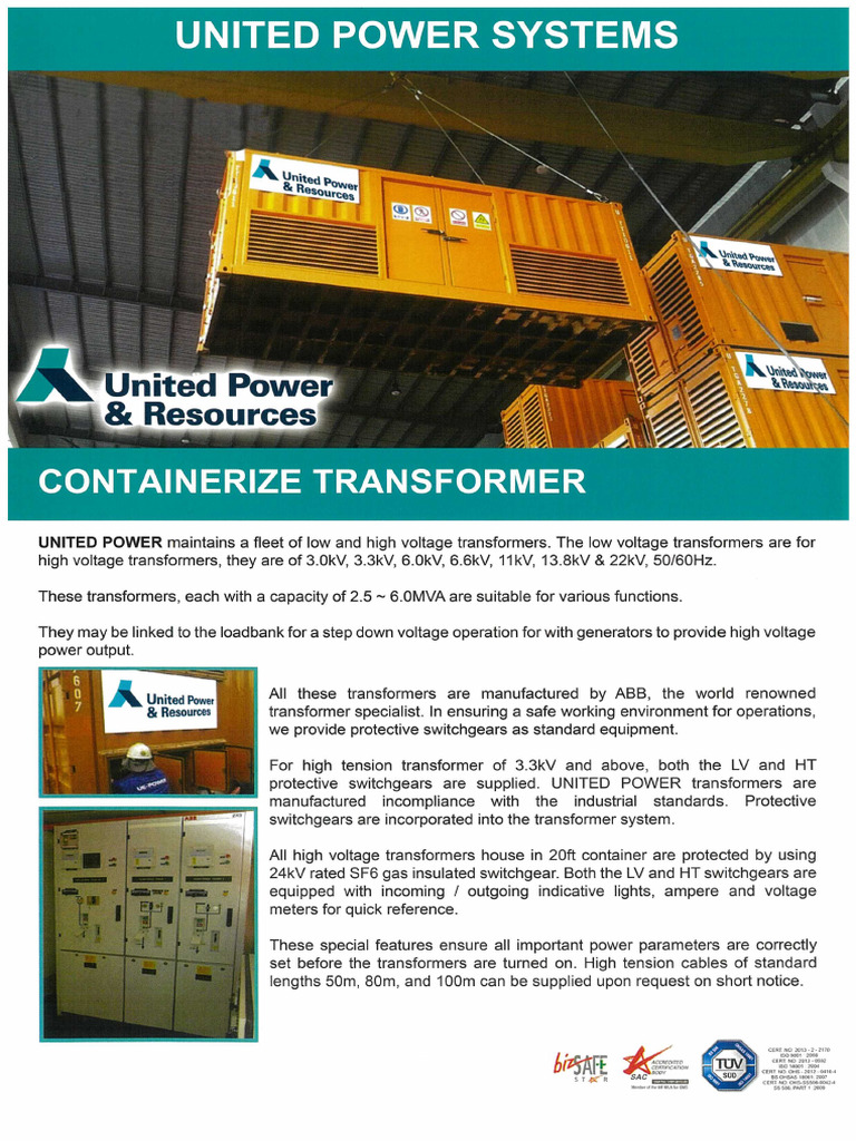 20ft Containerised Transformer | PDF