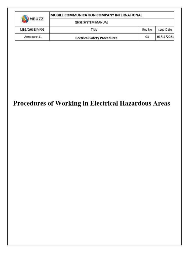 1 - Electrical Safety Procedures | PDF | Building Engineering | Components