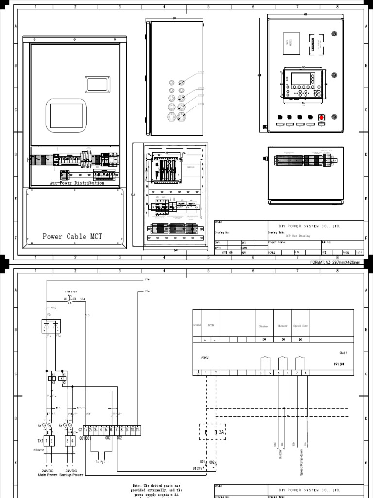 EDG LCP Wiring MARINE | PDF | Power Supply | Electric Generator