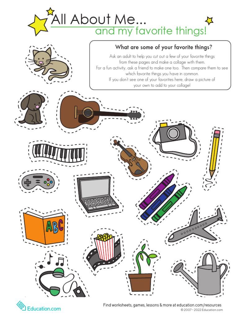 My Favorite Things - Worksheet | PDF