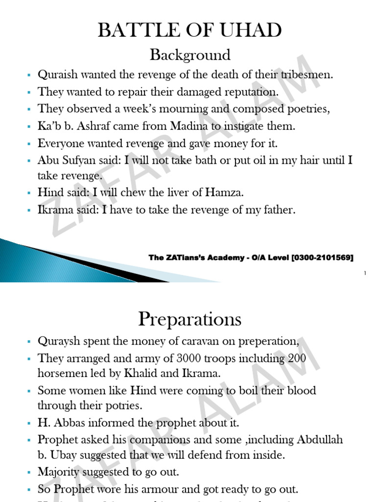 Battle of Uhad | PDF | Muhammad | Life Of Muhammad