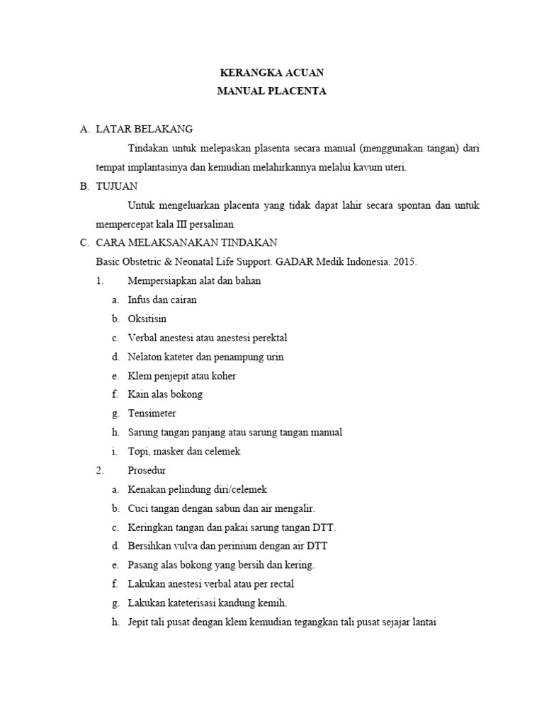 Kak Manual Placenta | PDF | Ilmu Sosial | Kesehatan Holistik Kak Manual Placenta | PDF | Ilmu Sosial | Kesehatan Holistik