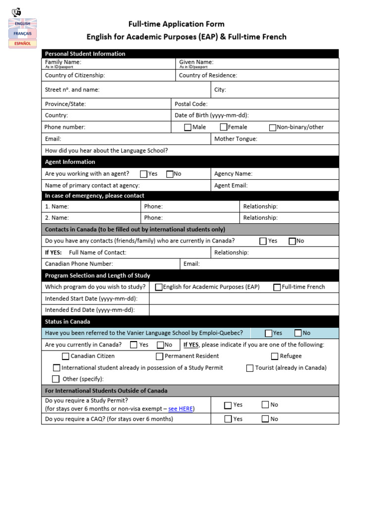 Full Time Application Form SU2023 | PDF