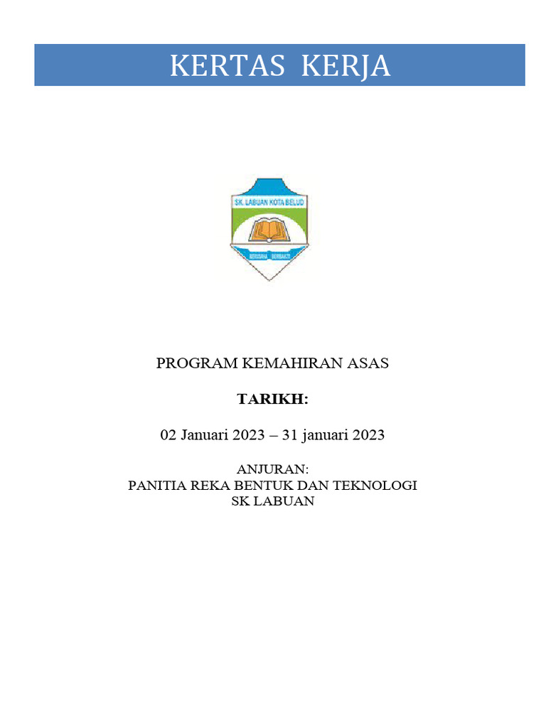Kertas Kerja Rbt 2023 Pdf