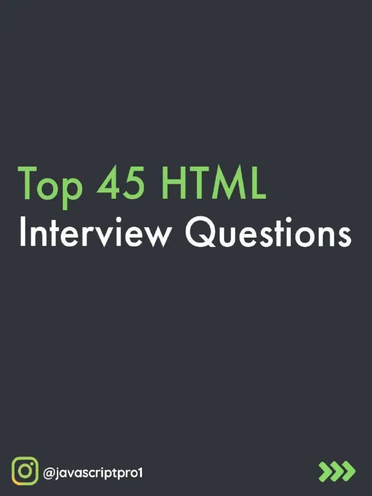 HTML Interview | PDF