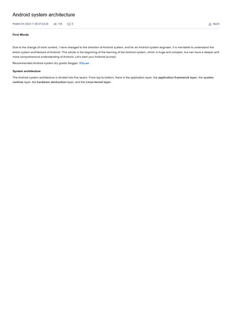Android System Architecture Pdf Android Operating System Device Driver