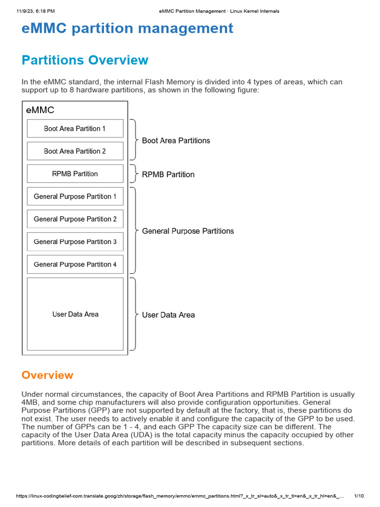 EMMC Partition Management Linux Kernel Internals by SSM | PDF | Booting ...