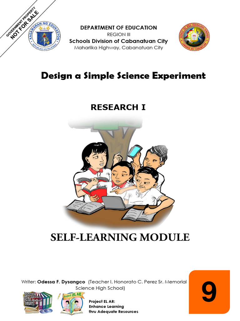 STE-Research 1.G9.Q1.W4-5. M1 | PDF | Experiment | Dependent And ...