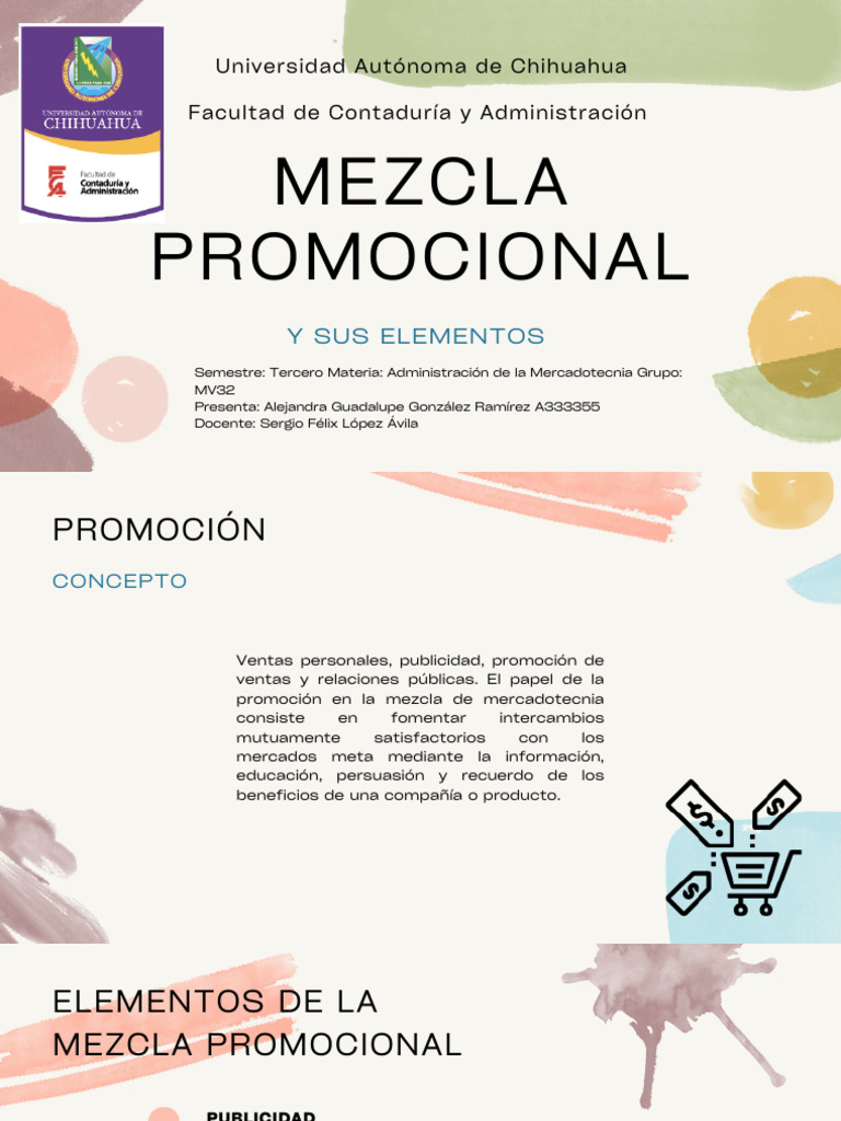 Elementos de la Mezcla Promocional | PDF | Marketing | Publicidad