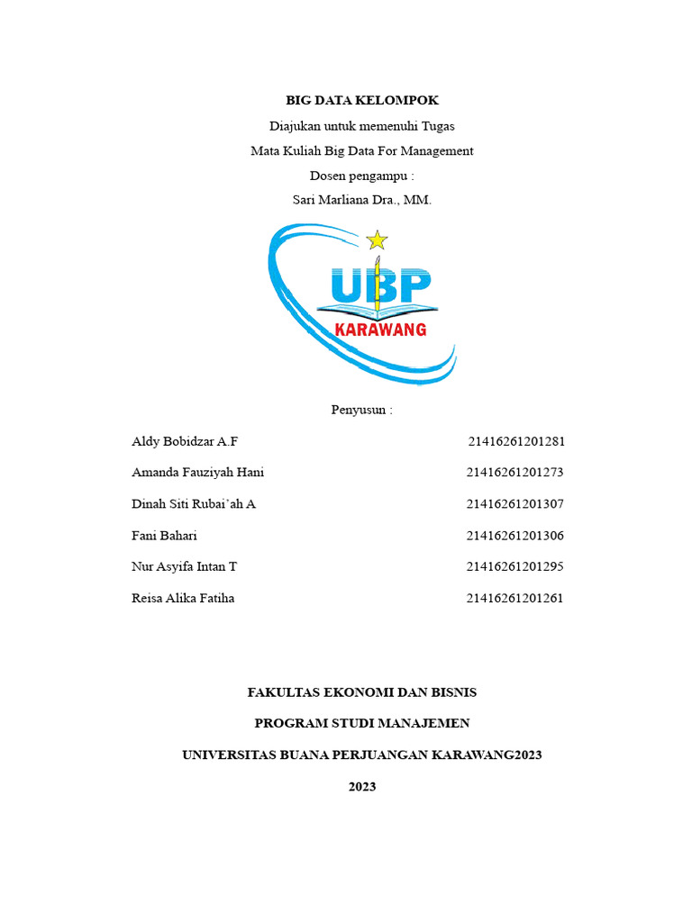 Tugas Big Data Kelompok 5-2 | PDF | Bisnis