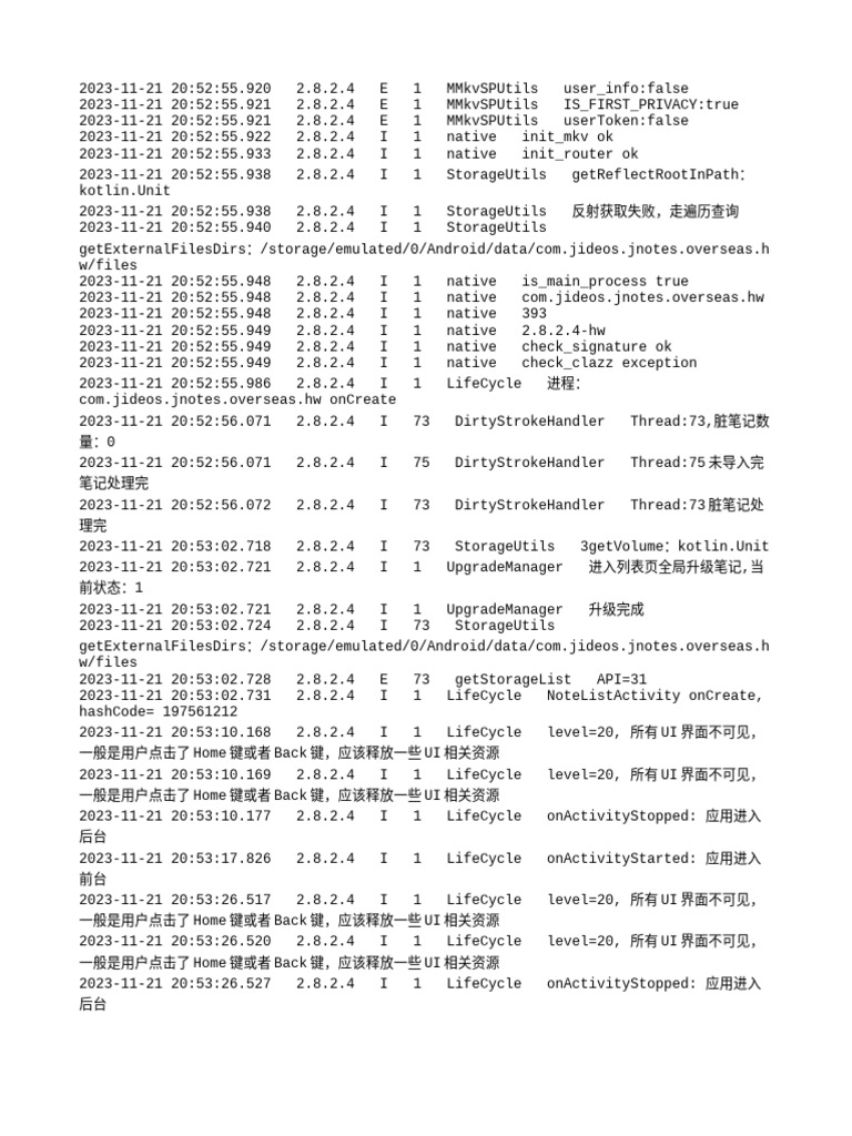 2023 11 21 - Log | PDF
