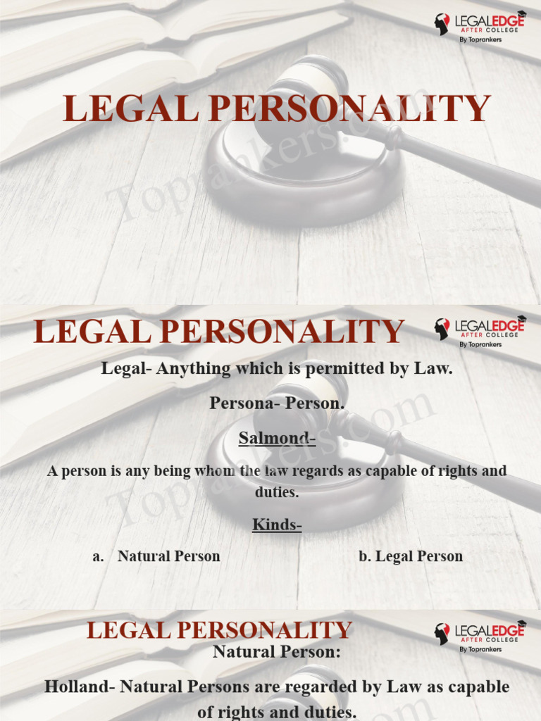 Legal Personality | Download Free PDF | Corporations | Legal Concepts