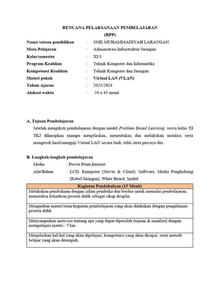 RPP Aij 2023-2024 | PDF
