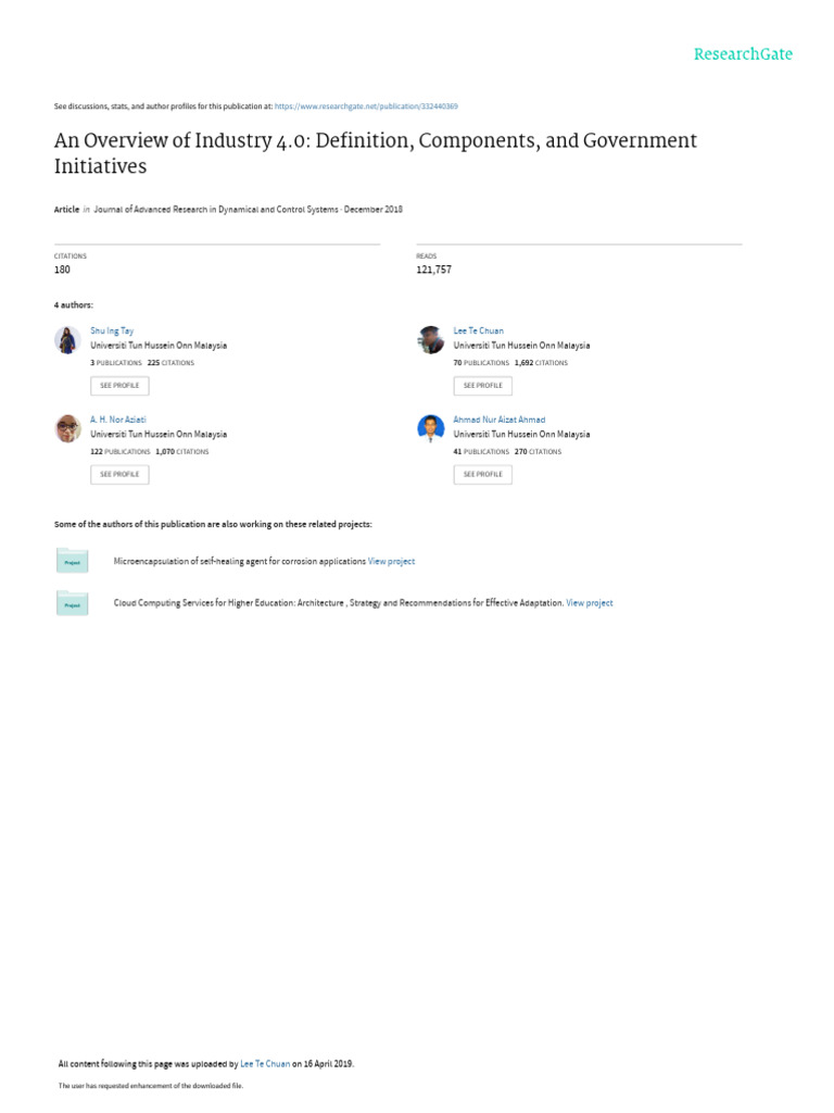Ir4 0 | PDF | Internet Of Things | Simulation