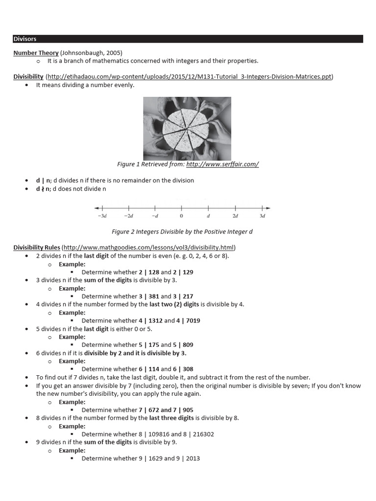 Divisibility and Integers | PDF | Factorization | Numbers